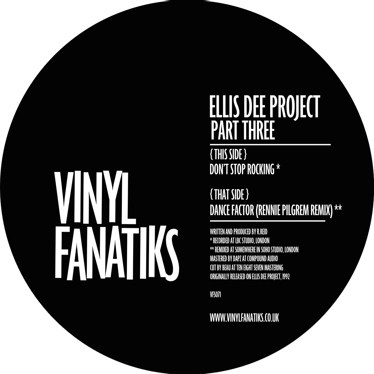 Ellis Dee – The Ellis Dee Project Part Three – VFS071 – Vinyl Fanatiks