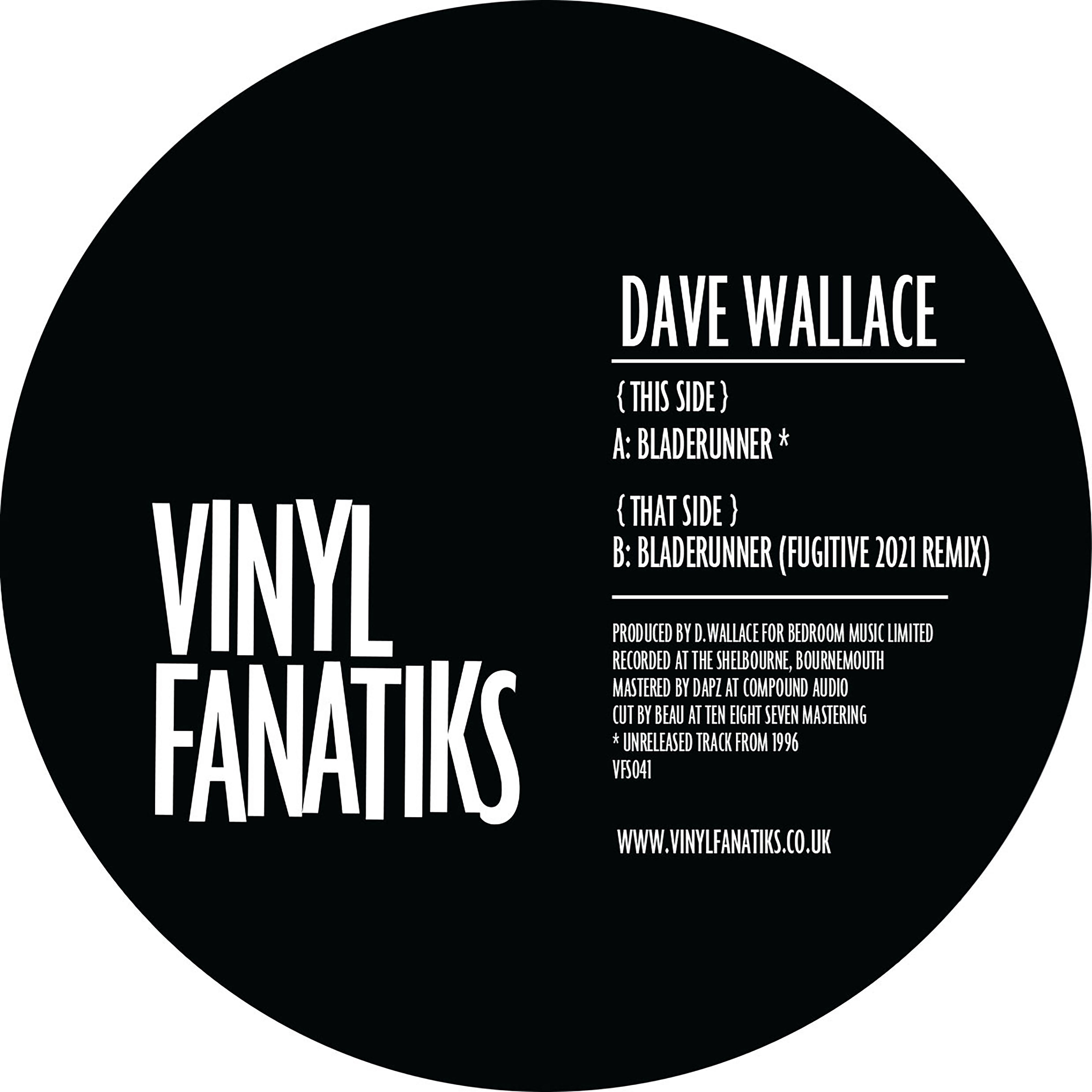 Dave Wallace - Bladerunner - VFS041 - Black Vinyl – Vinyl Fanatiks