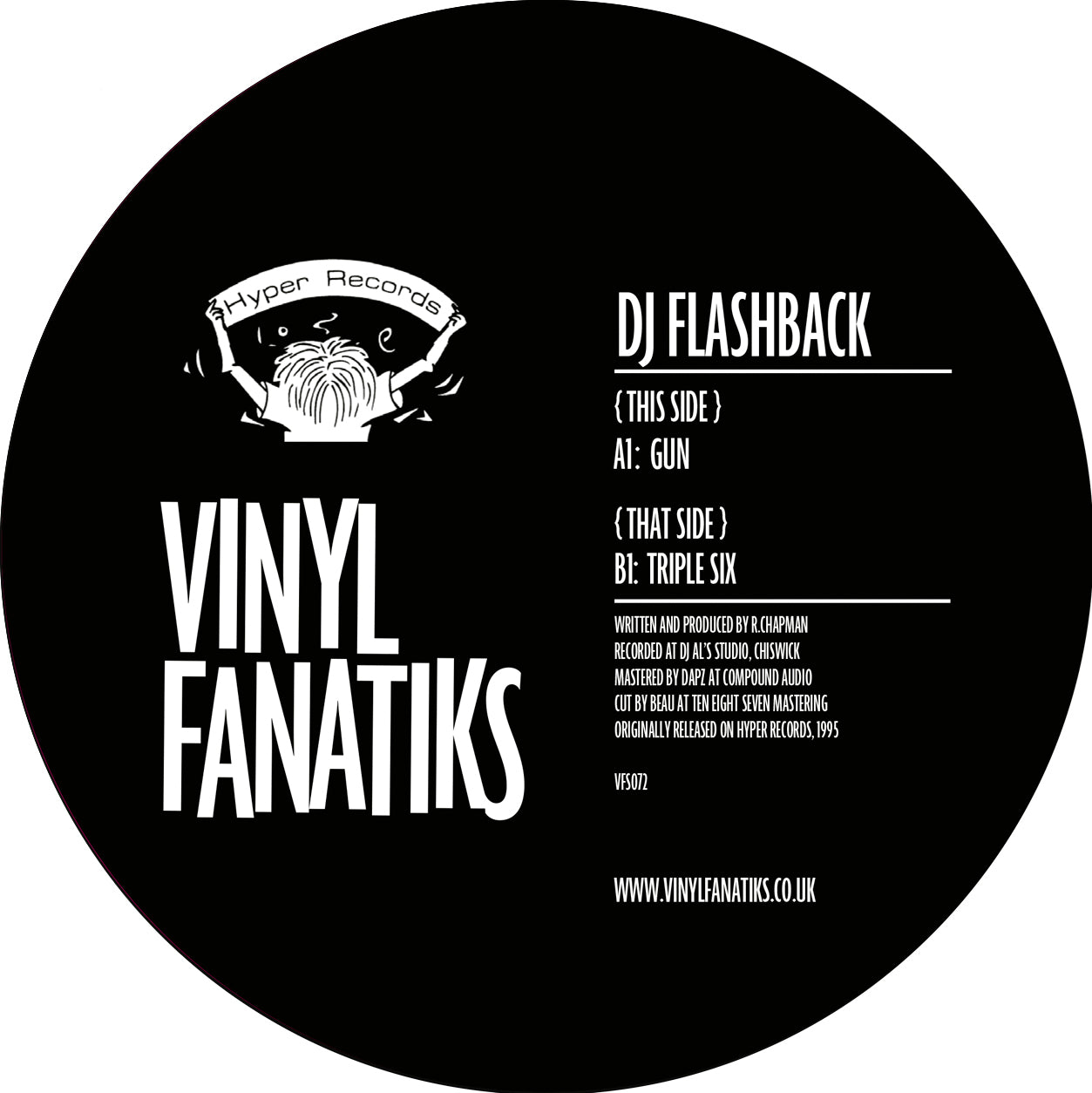 DJ Flashback - Gun / Triple Six – VFS072 - BLACK VINYL – Vinyl Fanatiks